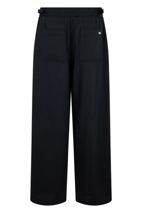 Ami Virgin Wool Elasticated Waist Trousers - Black