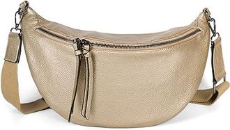 styleBREAKER Sac à bandoulière pour femme en forme de croissant, bandoulière réglable et amovible, sac à main uni 02012386, couleur:Or