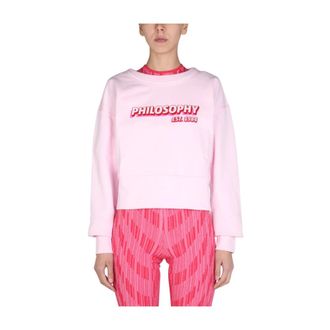 Philosophy di Lorenzo Serafini Femme, Sweatshirts et sweats &agrave; capuche, Rose, Taille: 38 FR SweaT-shirt Coupe Standard