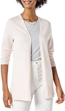Amazon Essentials Cardigan léger Ouvert sur Le Devant pour Femme (Disponible en Grande Taille), Rose pâle, Taille XS