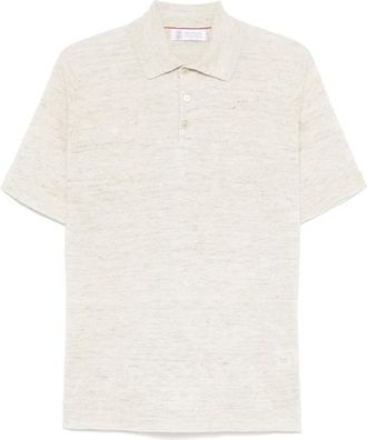 Brunello Cucinelli Homme, Tops, Beige, Taille: 3XL Pull Beige Col Polo