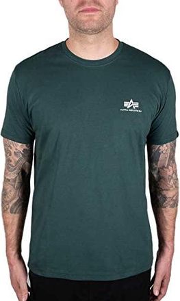 Alpha Industries Alpha Industries Alpha Indutries Basic T Small Logo T-Shirt pour Homme, Navy Green