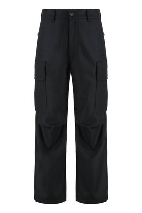 Darkpark Mens Wool Cargo Pants Black Virgin Trousers