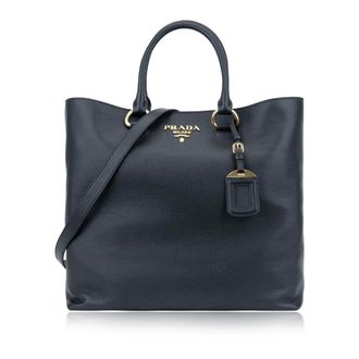 Prada Damen Schultertasche Magnetknopf - - Bags - Damen - Schwarzk - ONE SIZE