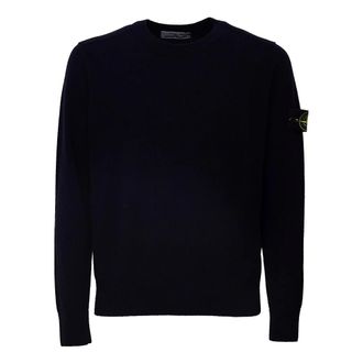 Stone Island Rundhals-Strickpullover - - Knitwear - Herren - Blau - S