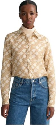 GANT Femme, Blouses et Chemises, Beige, Taille: 46 FR Blouses & Chemises