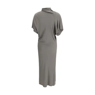 Rick Owens Womens Gray Acetate Casual Dress
