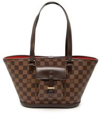 Louis Vuitton Hobo Bags - Damier Ebene Manosque PM - Gr. unisize - in Braun - f&uuml;r Damen