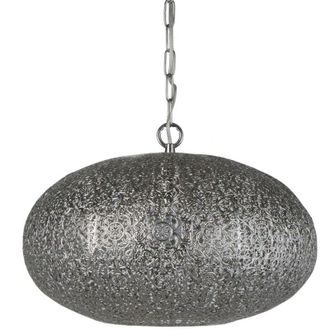 Licht-Erlebnisse Suspension m&eacute;tal E27 ronde &Oslash; 39 cm H : max. 120 cm Suspension nickel brillant