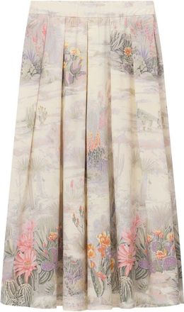 Riani Femme, Jupes, Multicolore, Taille: 42 FR Jupe Midi Pliss&eacute;e