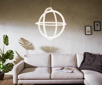 DELIFE Deckenleuchte Voluta weiss 50x50 cm LED 46W, Leuchten