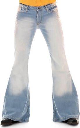 Comycom Comycom Star Bright Super Used Pantalon en jean clair pour homme au look us&eacute; vintage, bleu clair, 34W x 32L