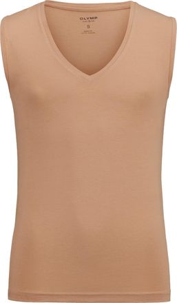 Olymp Herren T-Shirt Langarm Level.Five,Einfarbig,Body fit,Caramel 24,XXL