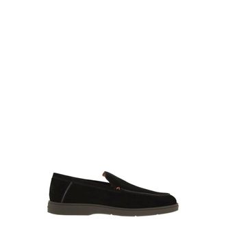 Santoni Homme, Chaussures, Noir, Taille: 44 EU Suede Moccasin