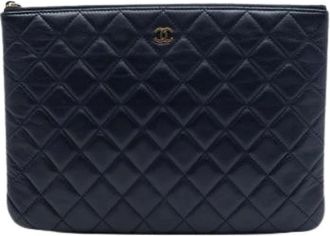 Chanel Pre-owned Cuir sacs-chanel - Femme - Pre-owned - Bleu - Taille: ONE Size