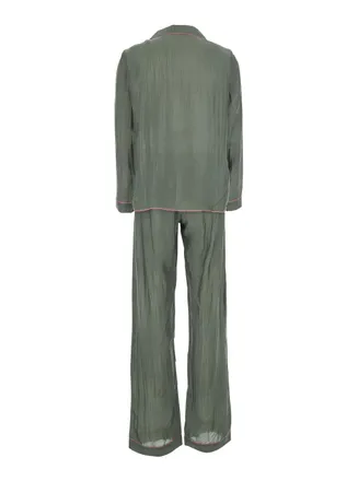 The Rose Ibiza Womens Suit Green Silk Blend Trouser Suits