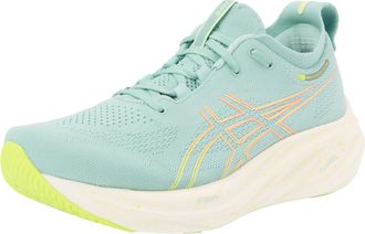 Asics Damen Gel-Nimbus 26 Sneaker, Light Celadon Safety Yellow, 44 EU