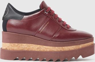 Stella McCartney Sneak-Elyse Platform Trainers, Woman, Burgundy, Size: 40h