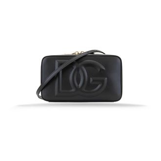 Dolce & Gabbana Leder-Schultertasche mit Rei&szlig;verschluss - - Bags - Damen - Schwarzk - ONE SIZE