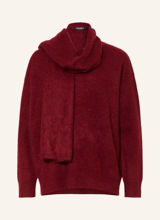 Max Mara Pullover Aria Mit Abnehmbarem Schal rot