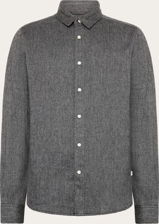 Knowledge Cotton Apparel Herren vegan Shirt Melange Schokoladentorte