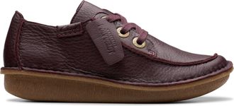 Clarks Damen Funny Dream Sneaker, 60 EU, weinfarben Leder, 37 EU