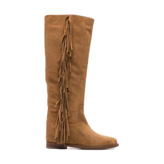 Via Roma 15 Marten Velour Boot - - Shoes - Damen - Braun - 41 EU