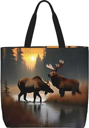 Generic Cerf Ours Orignal Sac Courses D&eacute;contract&eacute; Sacs De Courses Imperm&eacute;able Sac A Main Femme Pour Gym Travail Universit&eacute;