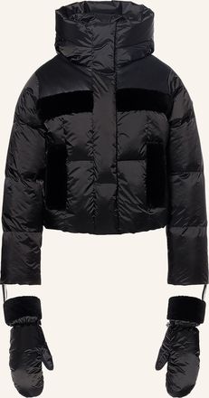 Goldbergh Goldbergh Daunenjacke Rin Im Materialmix Mit Kunstfell schwarz