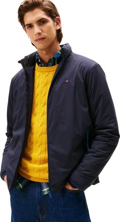 Tommy Hilfiger Herren Windbreaker Jacke Lightweight Blouson mit Stehkragen, Blau (Desert Sky), L