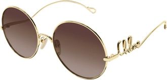Chlo&eacute; unisex, Accessoires, Jaune, Taille: ONE Size Lunettes de soleil &agrave; monture ronde