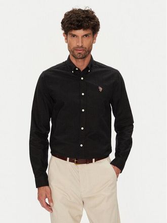 U.S.Polo Association Hemd MUP3247 Schwarz Slim Fit