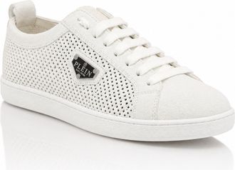 Philipp Plein Perforated Suede Low-Top Sneakers