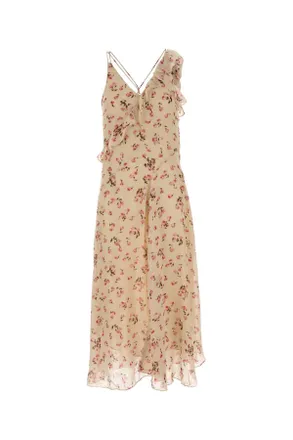 Isabel Marant Floral-Printed Viscose Dress - Beige