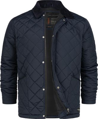 Indicode Herren INDram Steppjacke mit Cordkragen und Rautensteppung | Daunenjacke für Männer Sky Captain, XXL