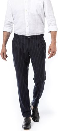 Hiltl Herren Hosen blau gestreift