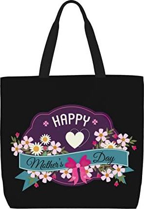 Generic Sac Fourre-Tout Bonne F&ecirc;te Des M&egrave;res Sac Enfant Lavables Personnaliser Sacs En Toile &Eacute;paule, Pour &Eacute;cole, Voyage, Femmes, Tous Les Jours