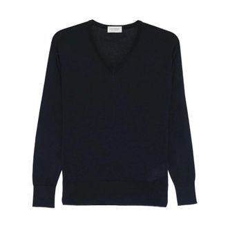 John Smedley Damen, Strickwaren, Blau, LGr&ouml;&szlig;e