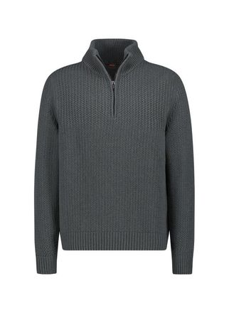 Boss Orange by Hugo Boss BOSS Orange Herren Pullover gr&uuml;n Wolle unifarben