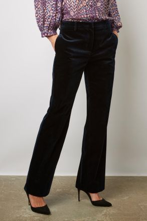 Gerard Darel Pantalon droit de tailleur en velours - ELEONIE - Marine
