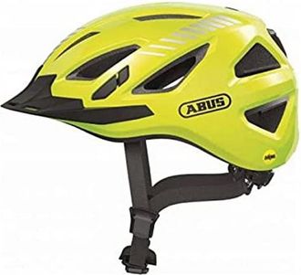 ABUS Stadthelm Urban-I 3.0 MIPS - Fahrradhelm mit Aufprallschutz, R&uuml;cklicht, Schirm und Magnetverschluss - f&uuml;r Damen und Herren - Gelb Gl&auml;nzend, Gr&ouml;&szlig;e XL