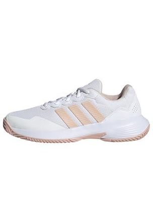 adidas Femme GAMECOURT 2 Tennis Shoes, FTWR White/Blush Pink/FTWR White, 42 2/3 EU
