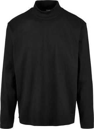 Urban Classics Homme Heavy Boxy Mock Neck Longsleeve T Shirt, Noir, 3XL EU