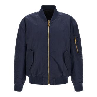 Balmain Nylon Bomberjacke - - Jackets - Herren - Blau - XL
