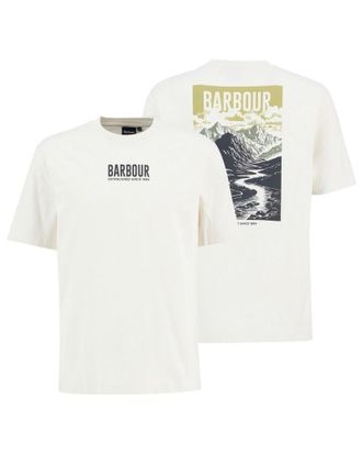 Barbour Softes T-Shirt mit Front- und Back-Print, Relaxed Fit in
