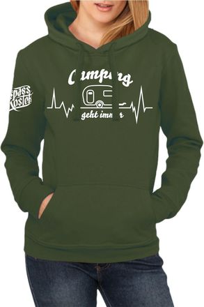 Spass Kostet Damen Kapuzenpullover Camping Liebe Motive Spr&uuml;che Hoodie mit Kapuze