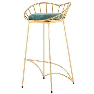 Generic Samtbezogene Barhocker mit R&uuml;ckenlehne und gepolstertem Sitz, 76 cm hoch, f&uuml;r K&uuml;cheninseln, Kneipen, Bistros und Restaurants