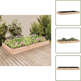 vidaXL Vidaxl - Hochbeet mit Einsatz 240x120x25 cm Massivholz Tanne - Holz Hochbeet - Tannenschnitt - Gartengem&uuml;se - Gem&uuml;segarten - Balkonpflanzen