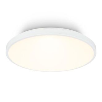 Briloner Plafonnier LED avec panneau d&eacute;coratif, lumi&egrave;re blanche chaude, 17,5W, 2400lm, salon, chambre, luminaire plafonnier, 33 x 6 cm, blanc