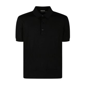 Tom Ford Schwarzes Poloshirt mit Klassischem Stil - - Tops - Herren - Schwarzk - L